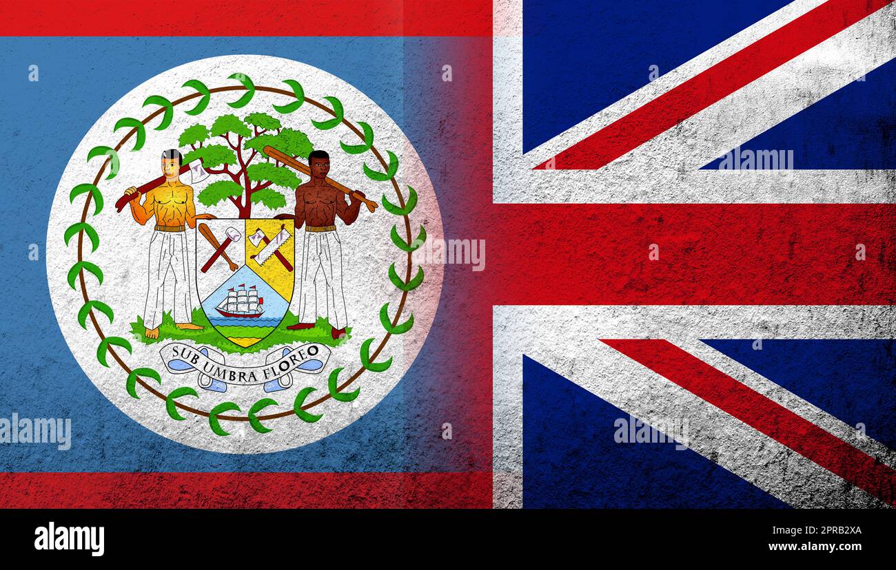 United kingdom belize flag hi-res stock photography and images - Alamy