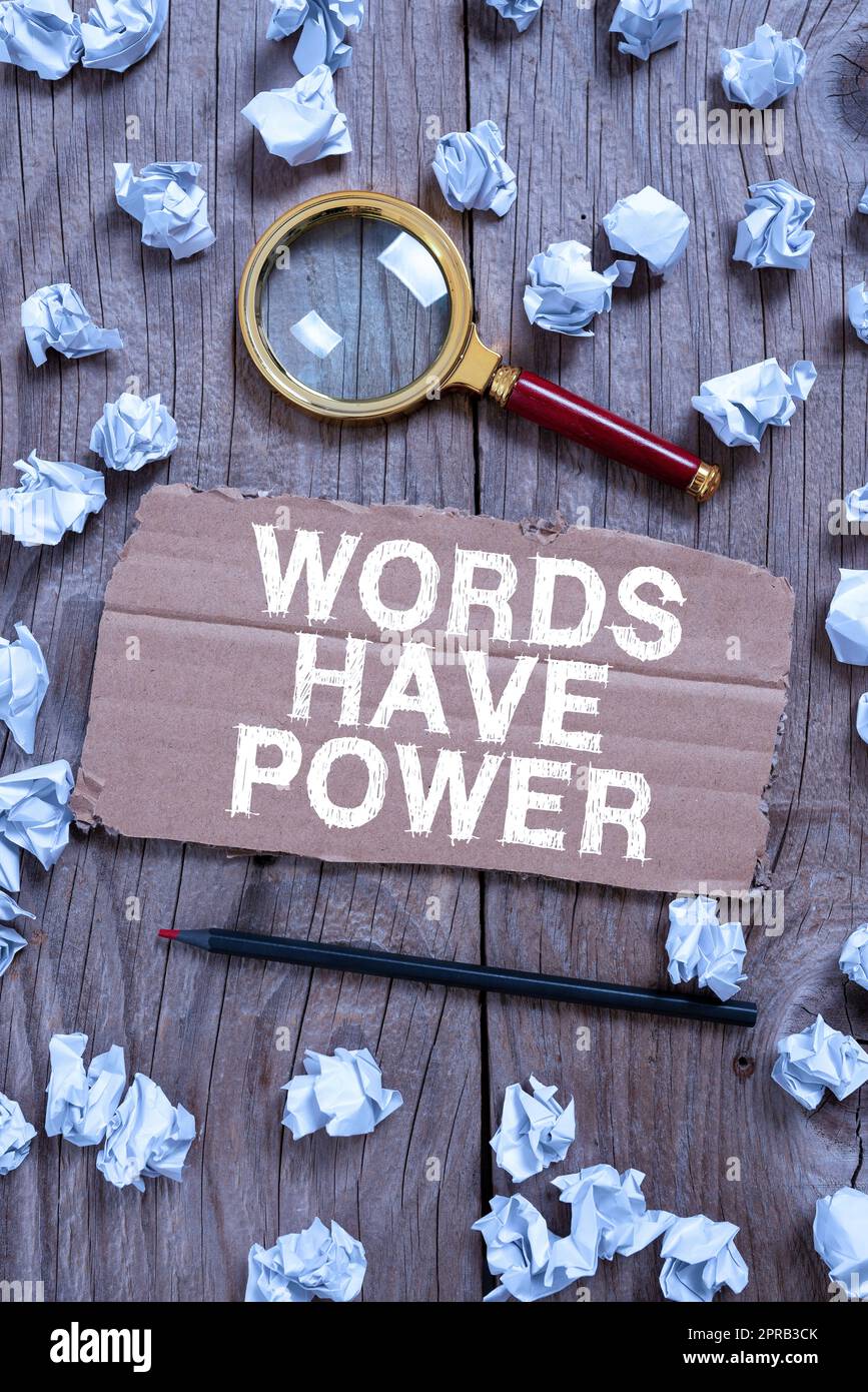 Handwriting text Words Have Power. Internet Concept Energy Ability to ...