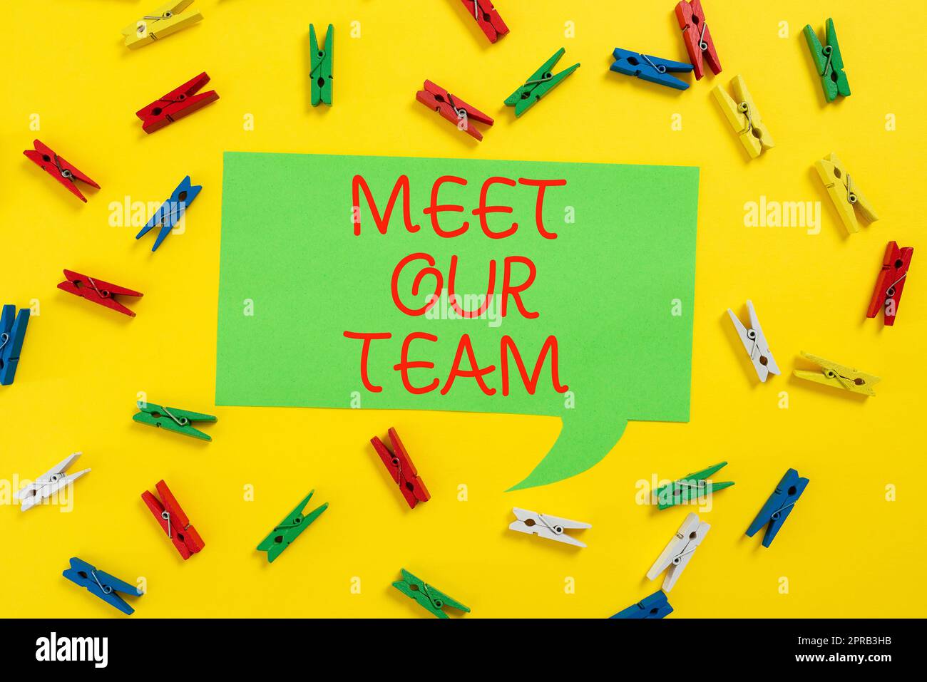 Handwriting text Meet Our Team. Conceptual photo Presentation of a ...