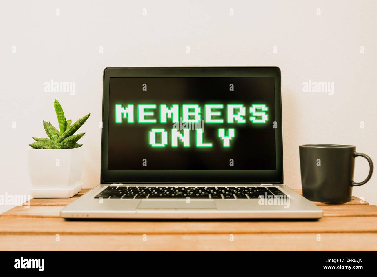 Text caption presenting Members Only. Word for Limited to an individual ...