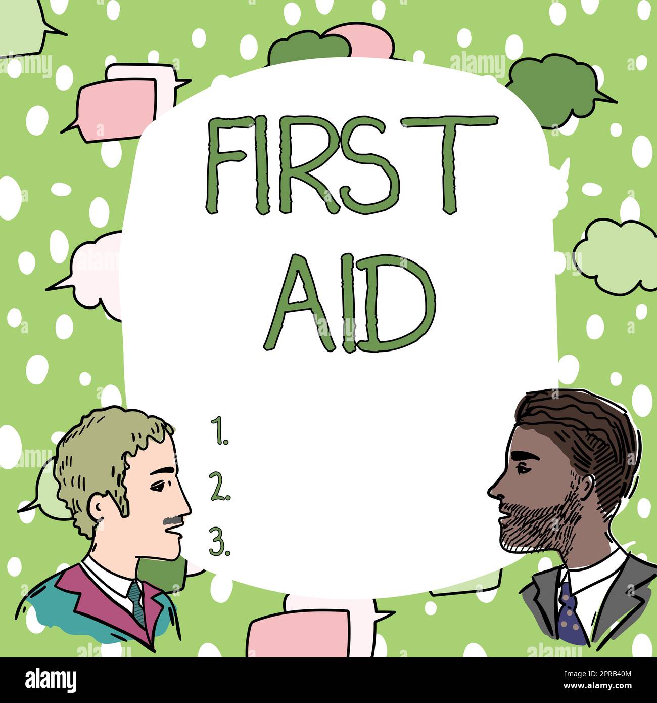 Sign displaying First Aid, Conceptual photo Practise of healing small ...