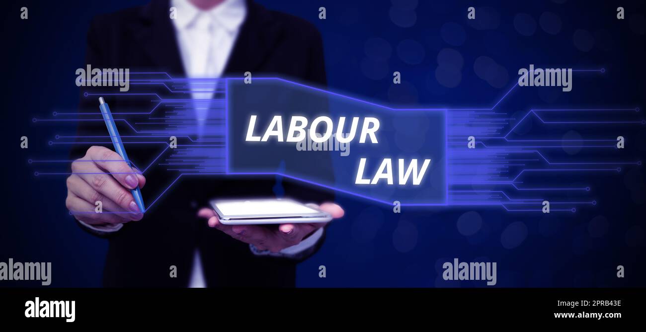 Inspiration showing sign Labour Law. Business approach Rules ...