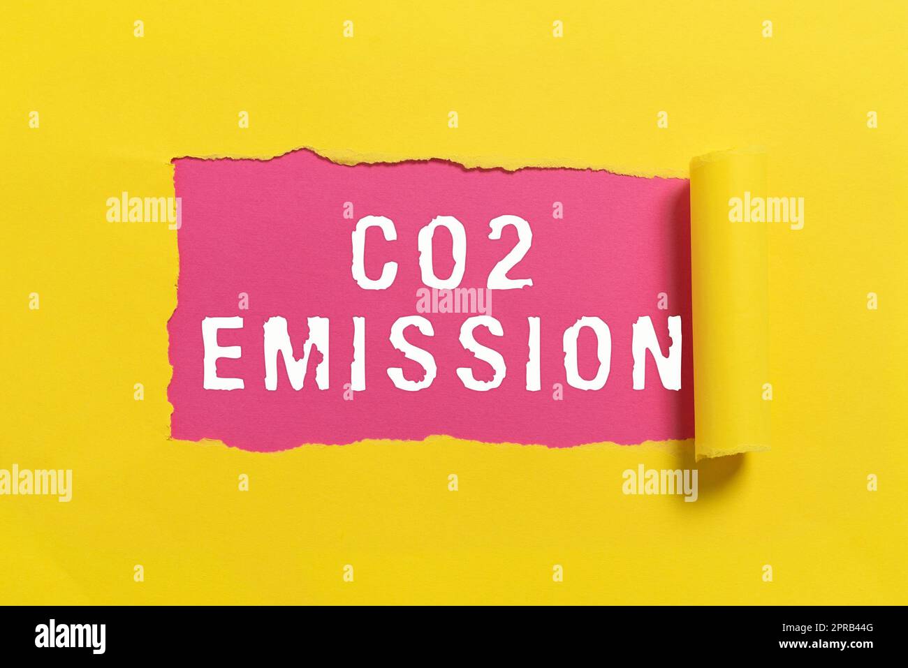 Conceptual display Co2 Emission. Business showcase Releasing of ...