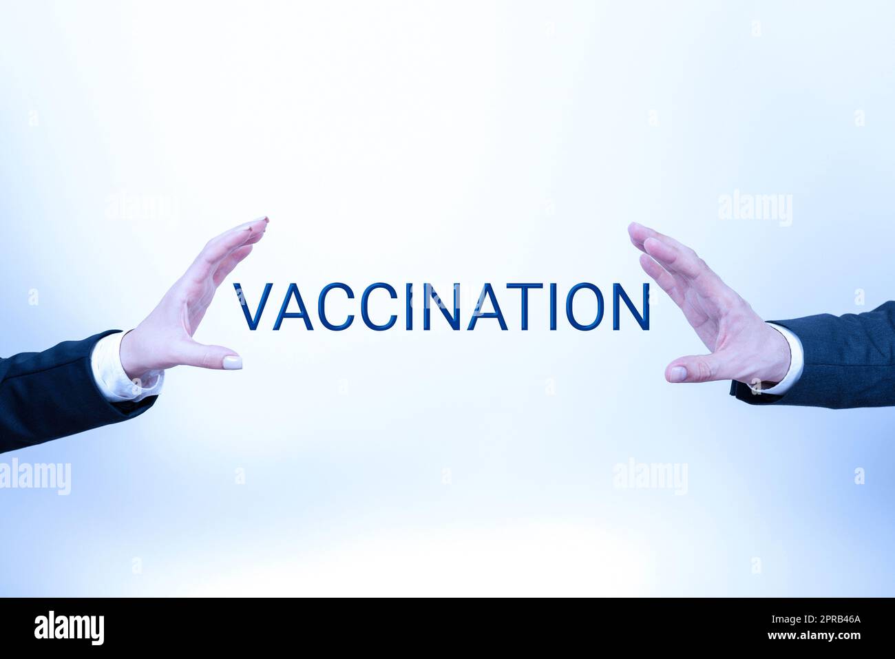 Text caption presenting Vaccination. Concept meaning Treatment which ...
