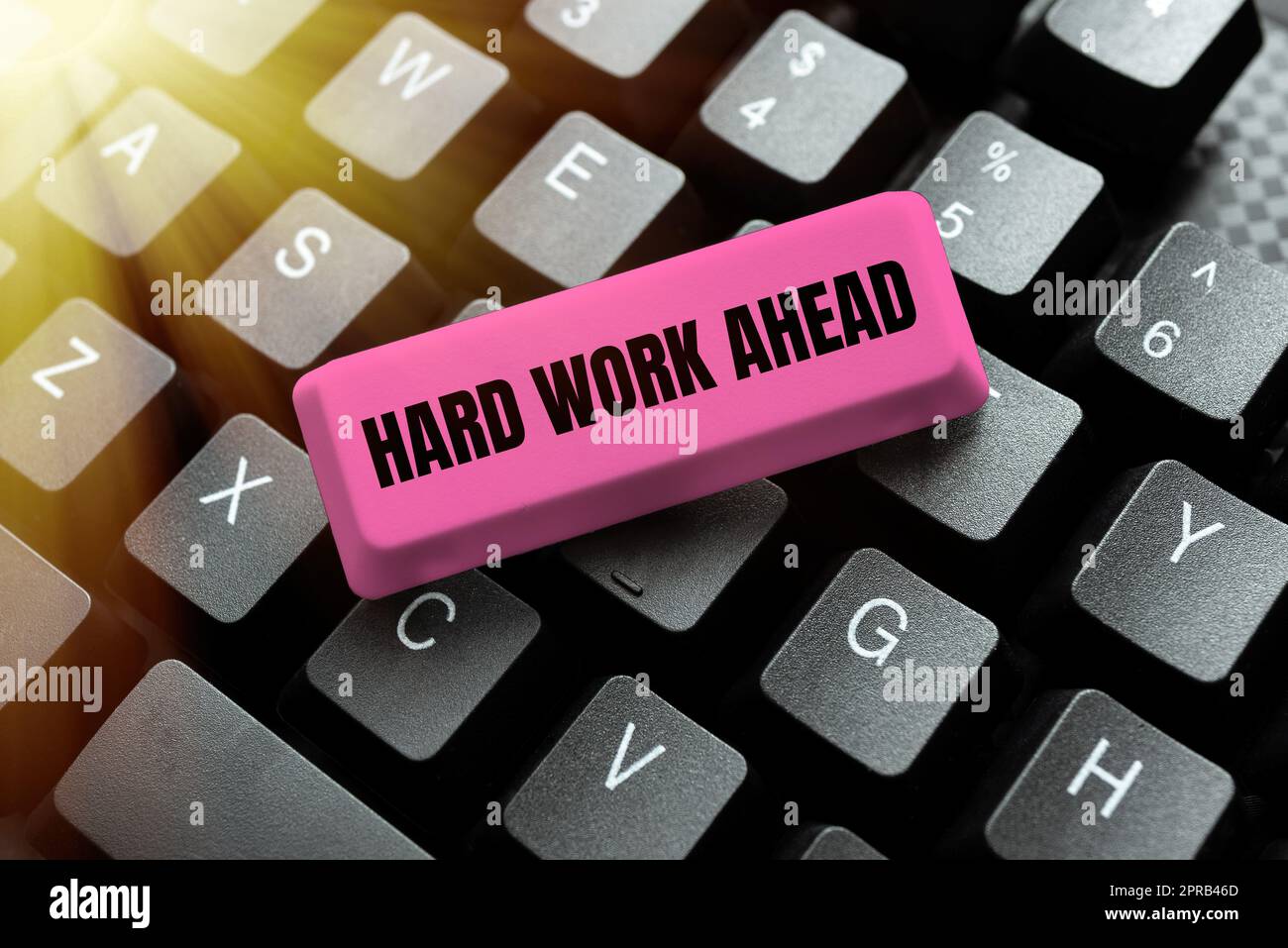 Writing displaying text Hard Work Ahead. Internet Concept A lot of job ...