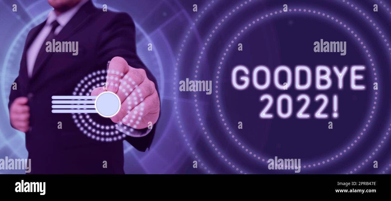 Inspiration showing sign Goodbye 2022. Concept meaning New Year Eve ...