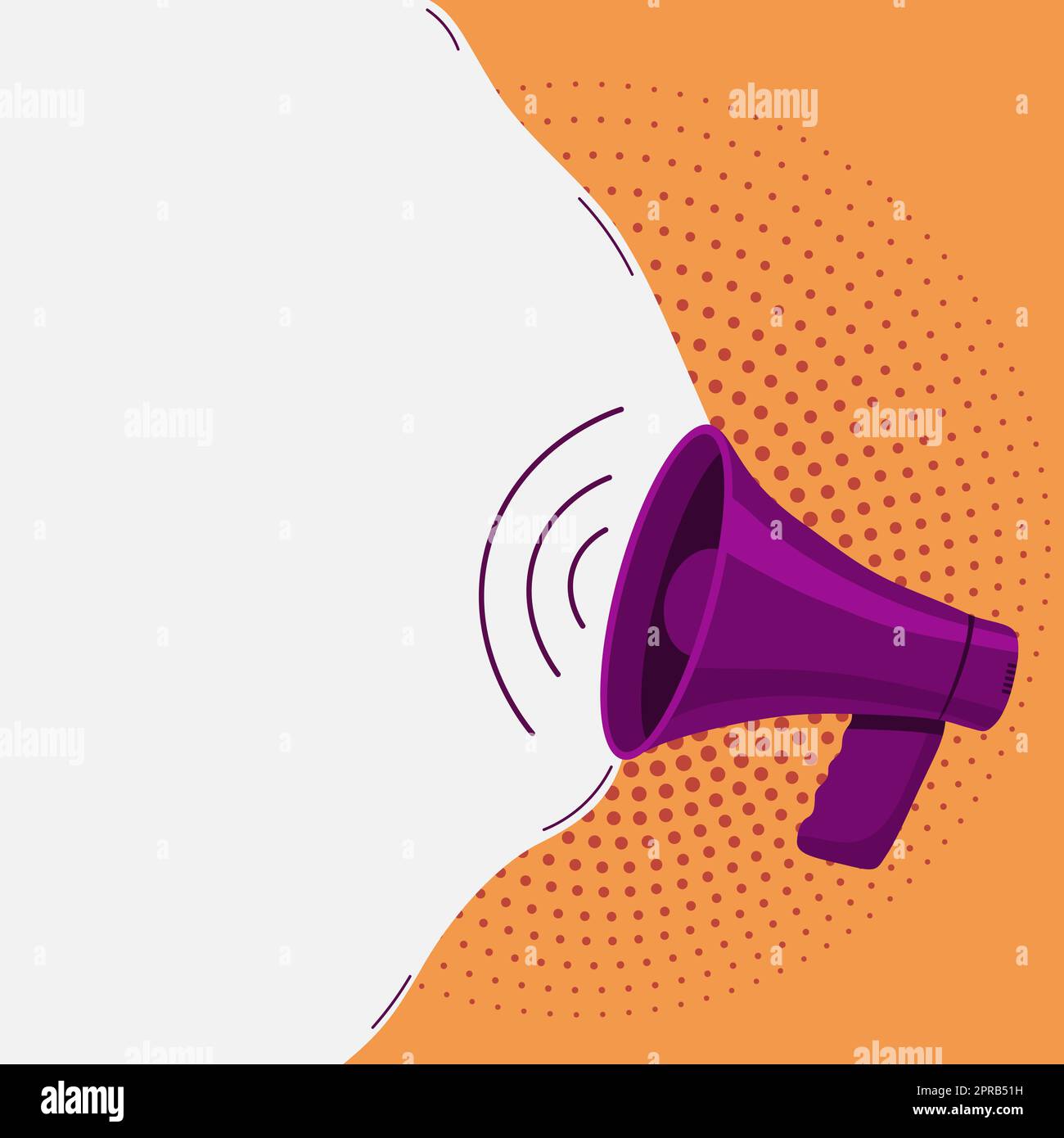 Megaphone Drawing With Conversation Bubble Showing New Announcement ...