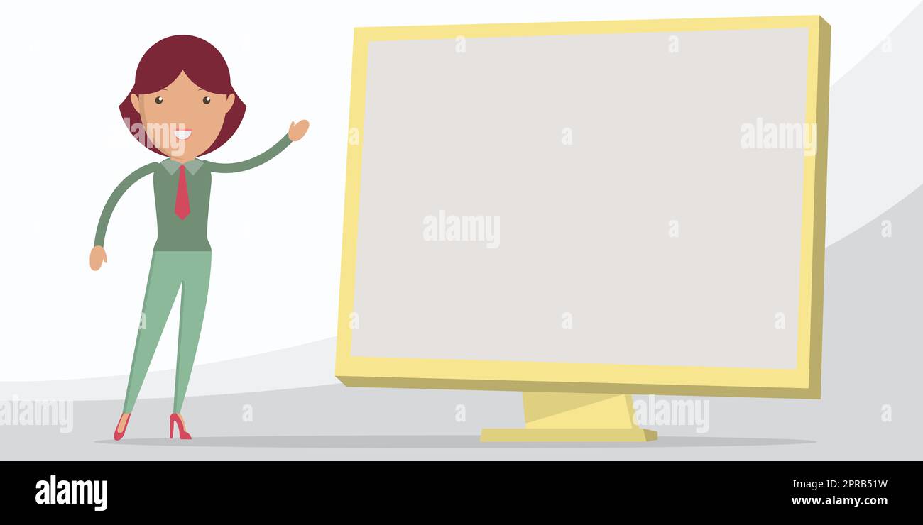 Instructor Drawing Palm Pointing Board Showing New Lessons. Teacher ...