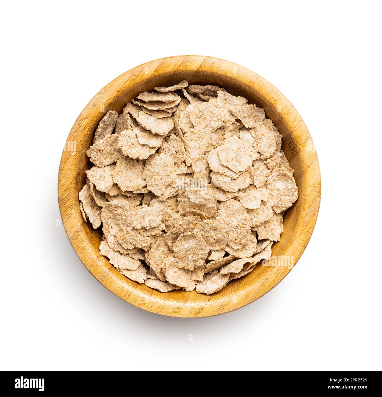 Whole grain cereal flakes in bowl. Wholegrain breakfast cereals ...