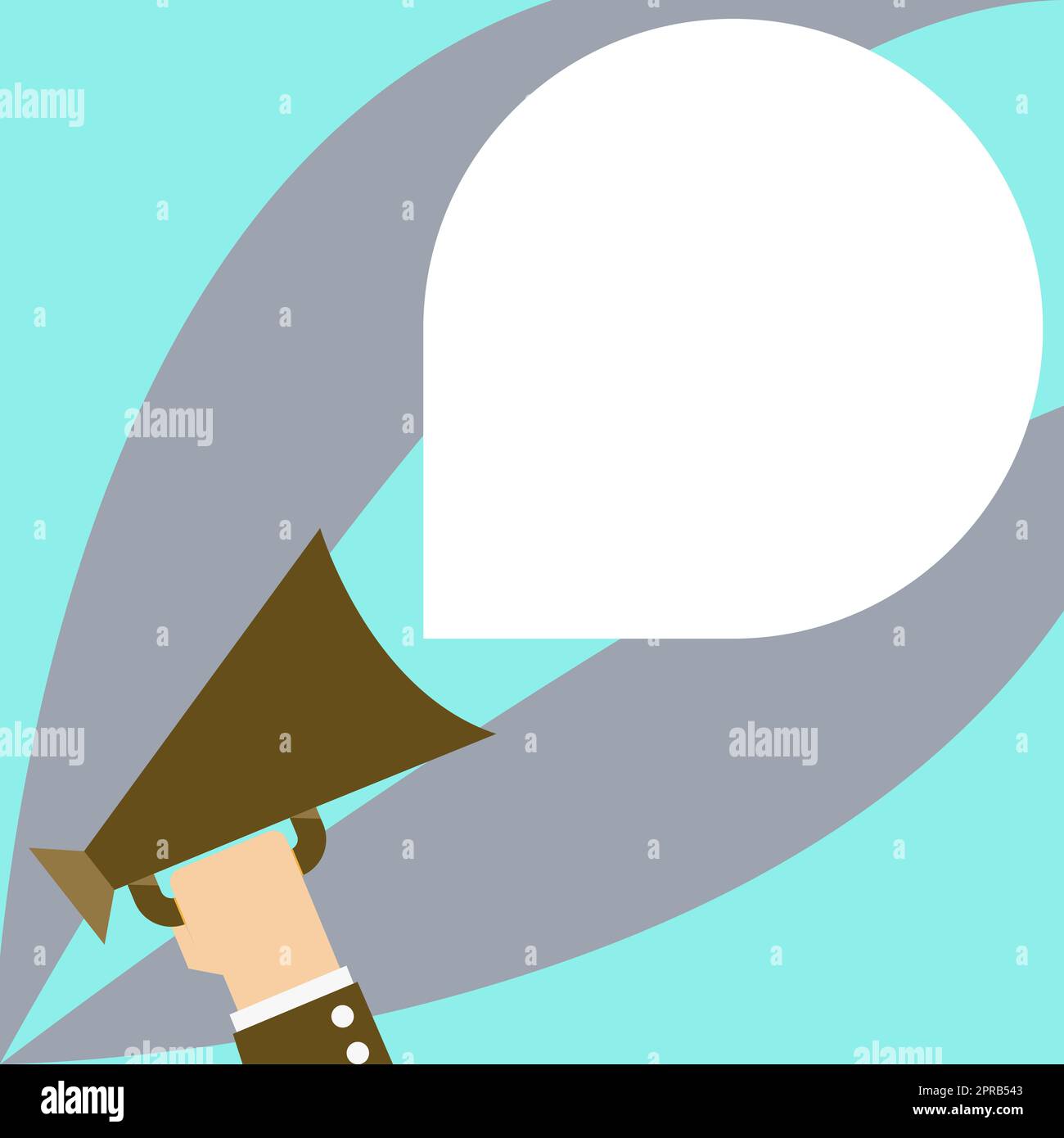 Illustration Of Hand Holding Megaphone Making Loudly Wonderful New ...