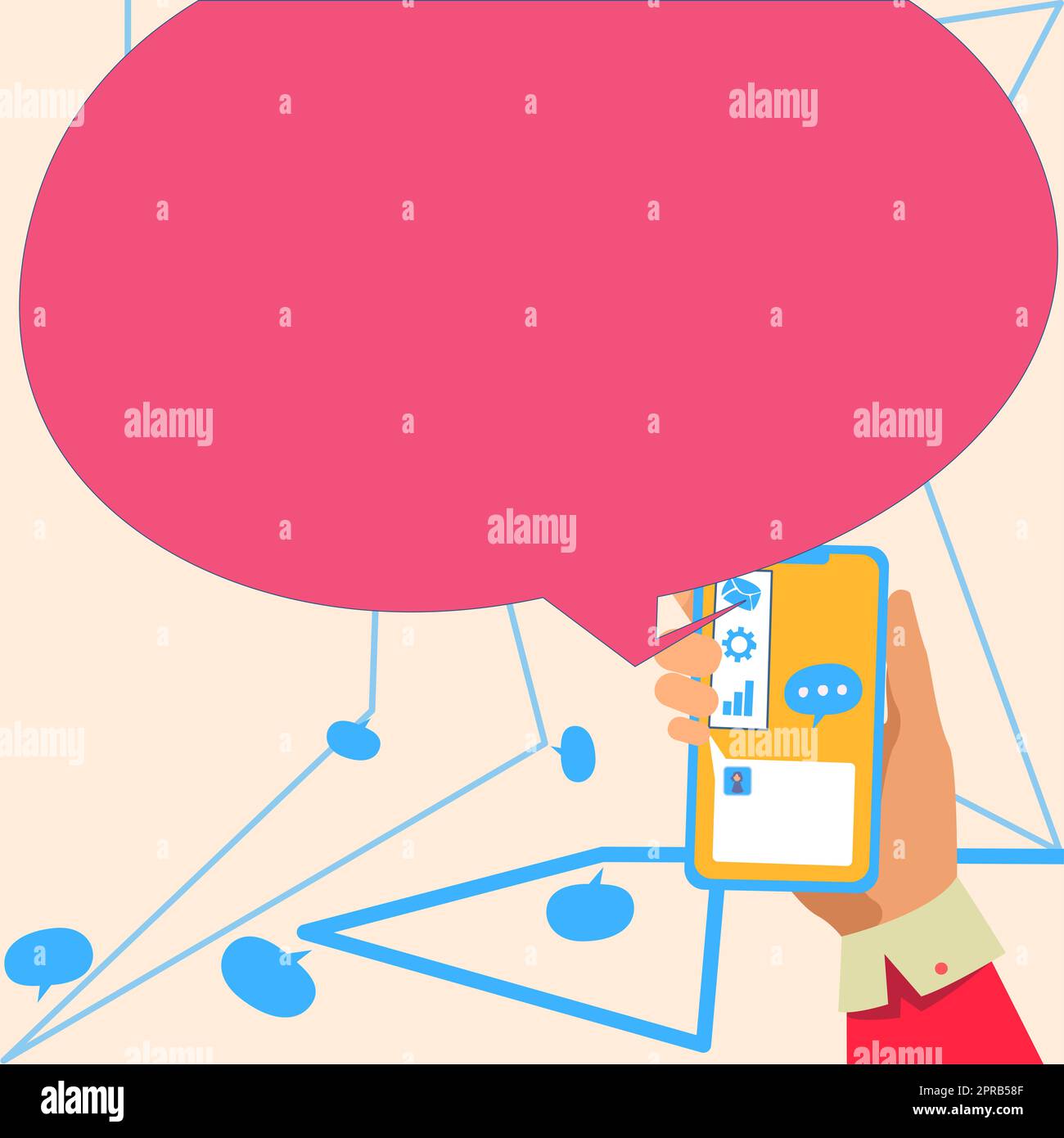Cartoon bubble mobile hi-res stock photography and images - Alamy
