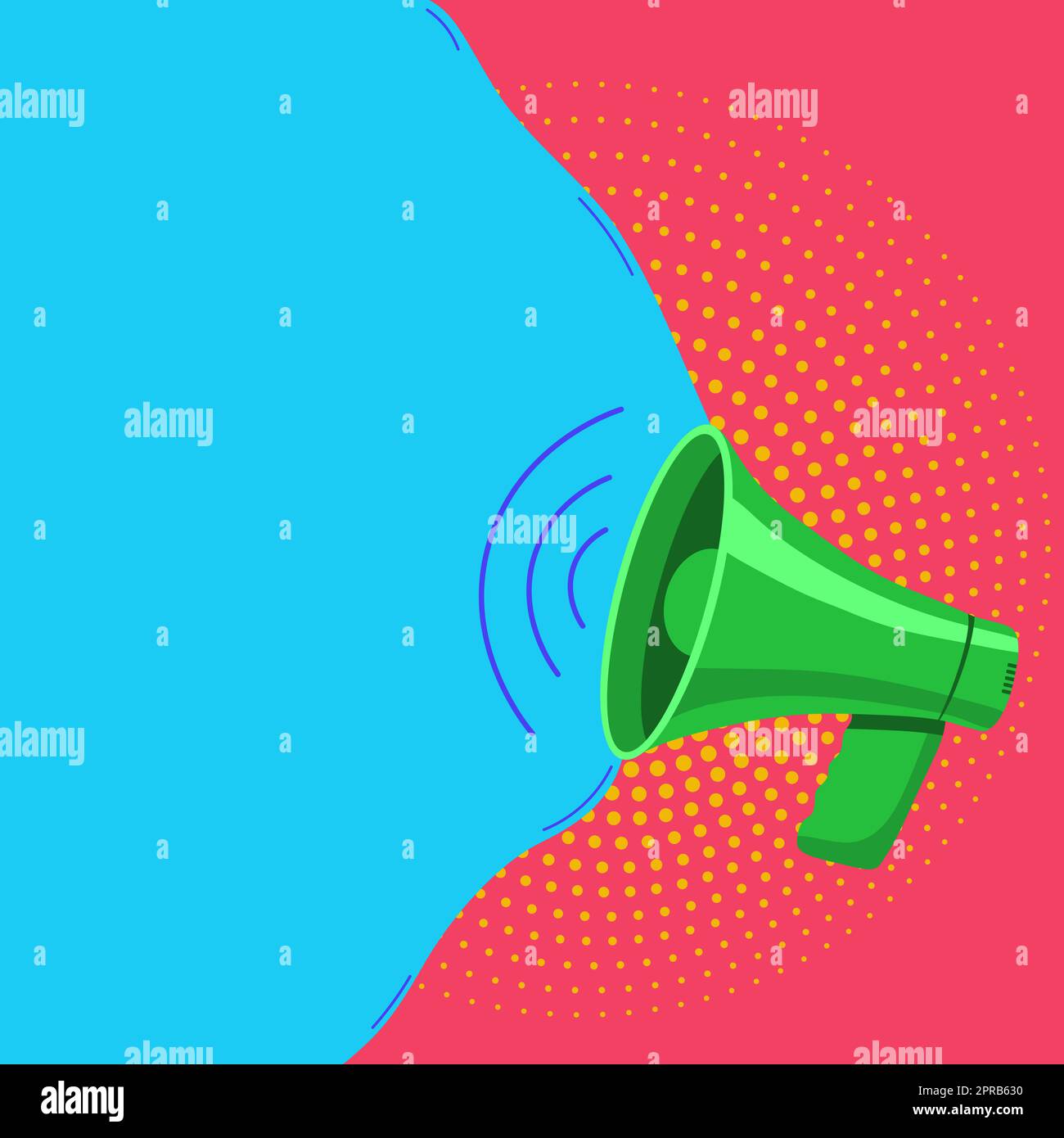 Megaphone Drawing With Conversation Bubble Showing New Announcement ...