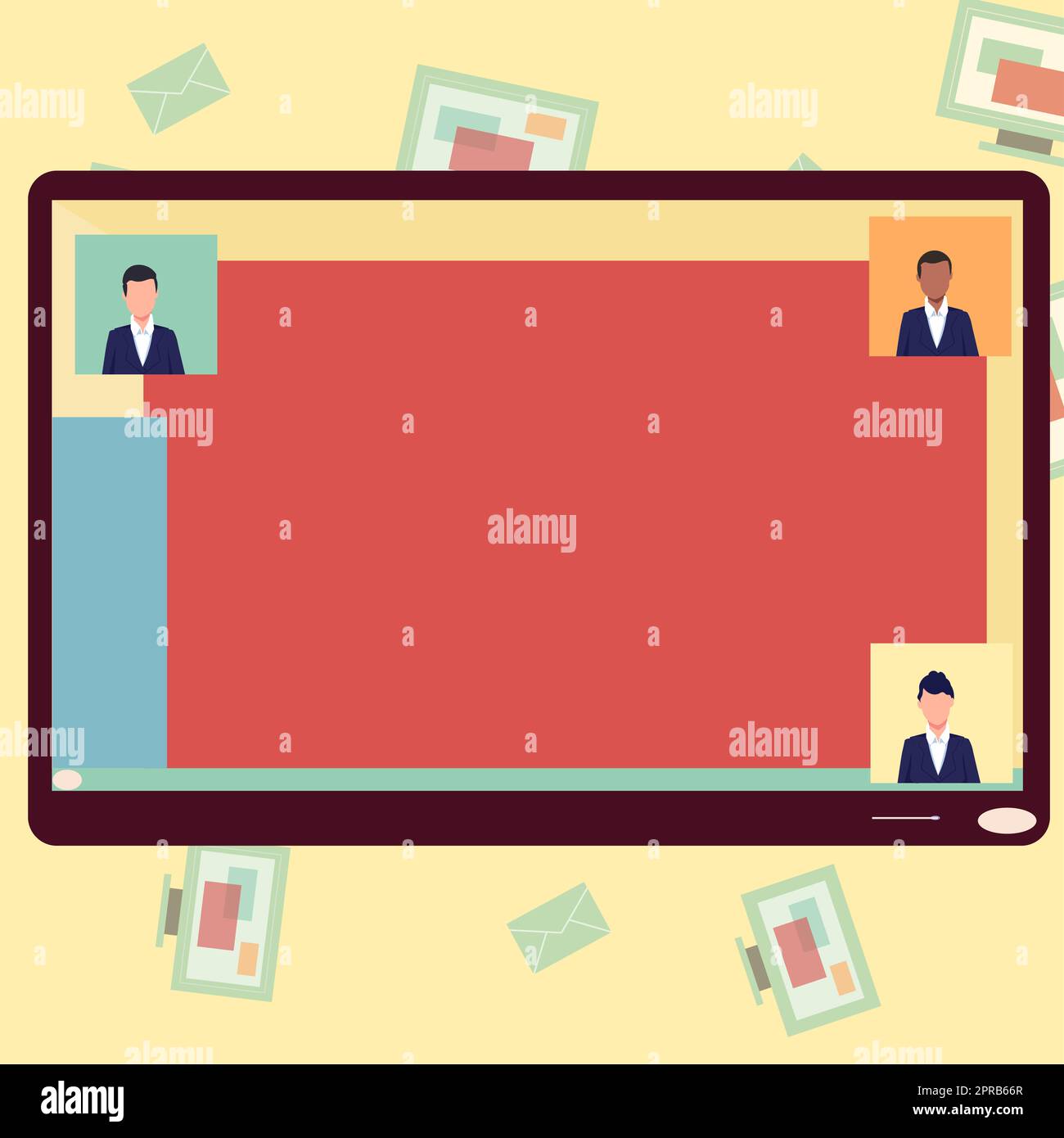 Illustration Of Couple Presenting New Amazing Ideas Holding Notes ...