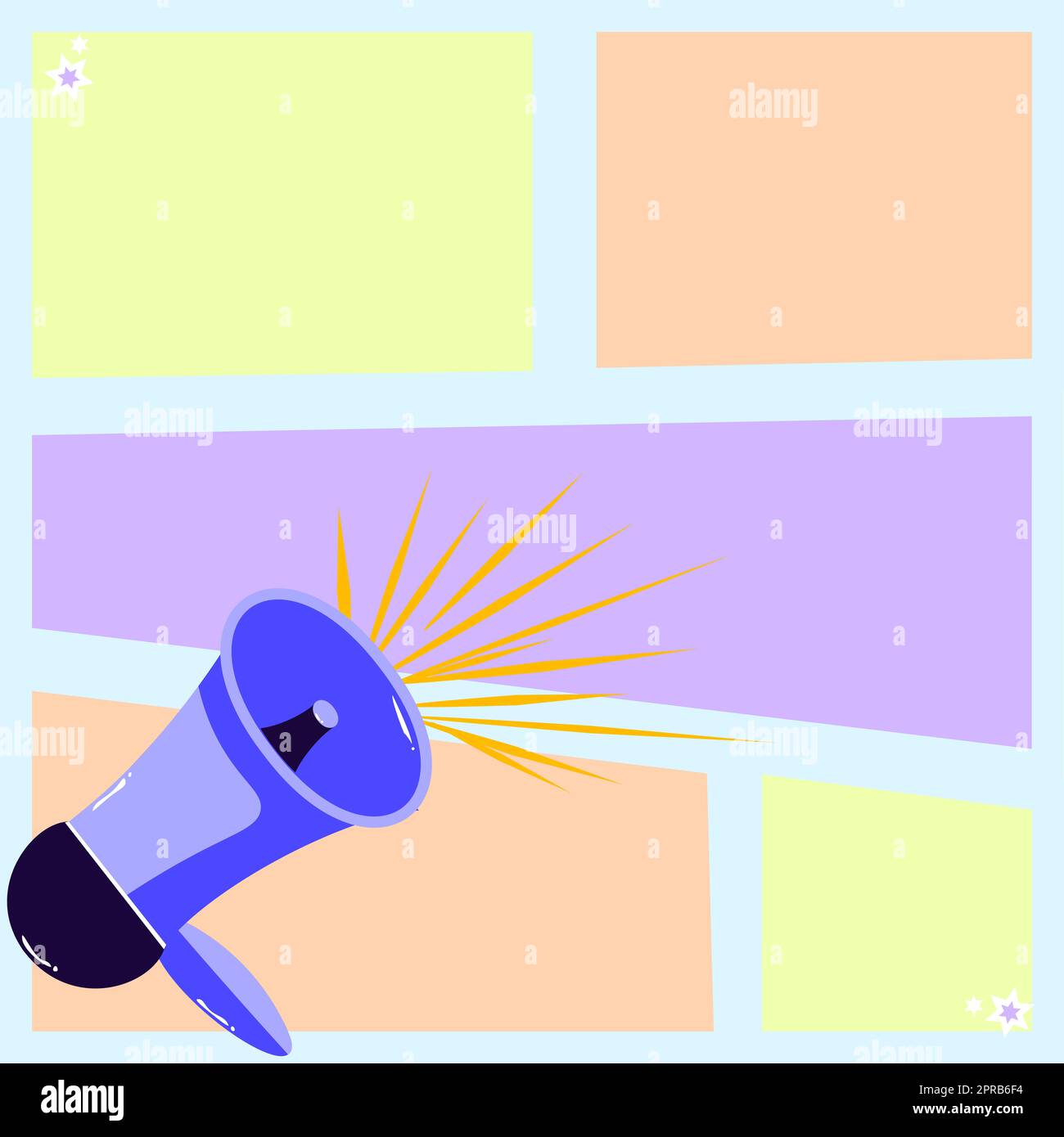 Megaphone Drawing With Conversation Bubble Showing New Announcement ...