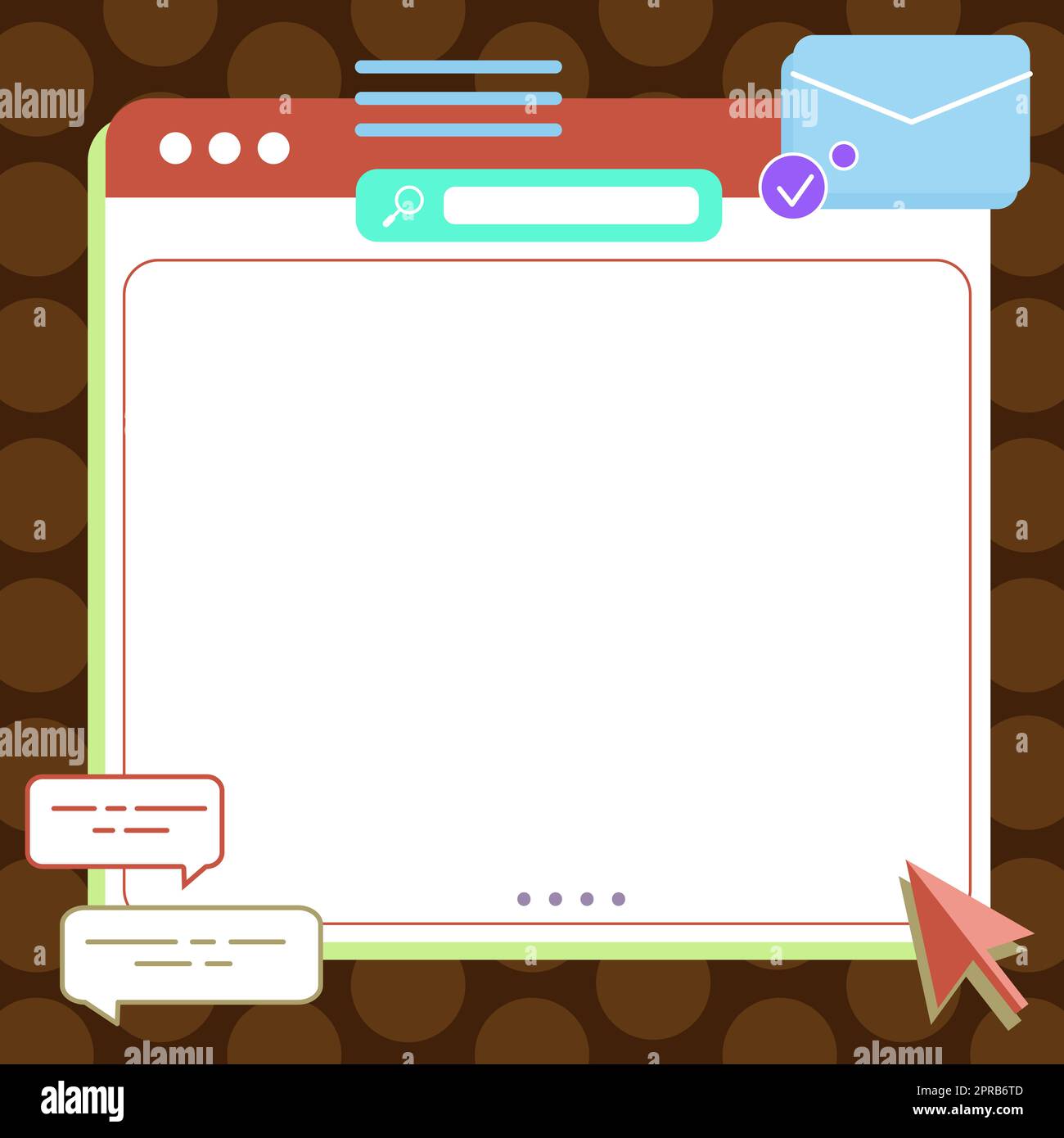 Illustration Of Cursor In A Big Blank Screen Monitor Searching For New ...