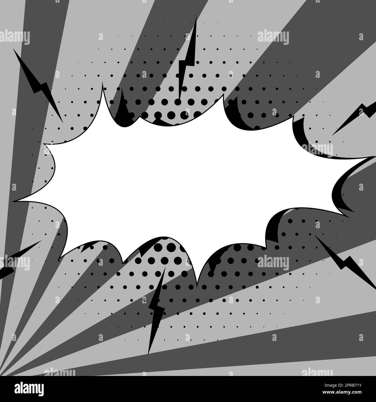 Comic Blank Speech Bubble With Copy Space And Colorful Doodles. Design ...