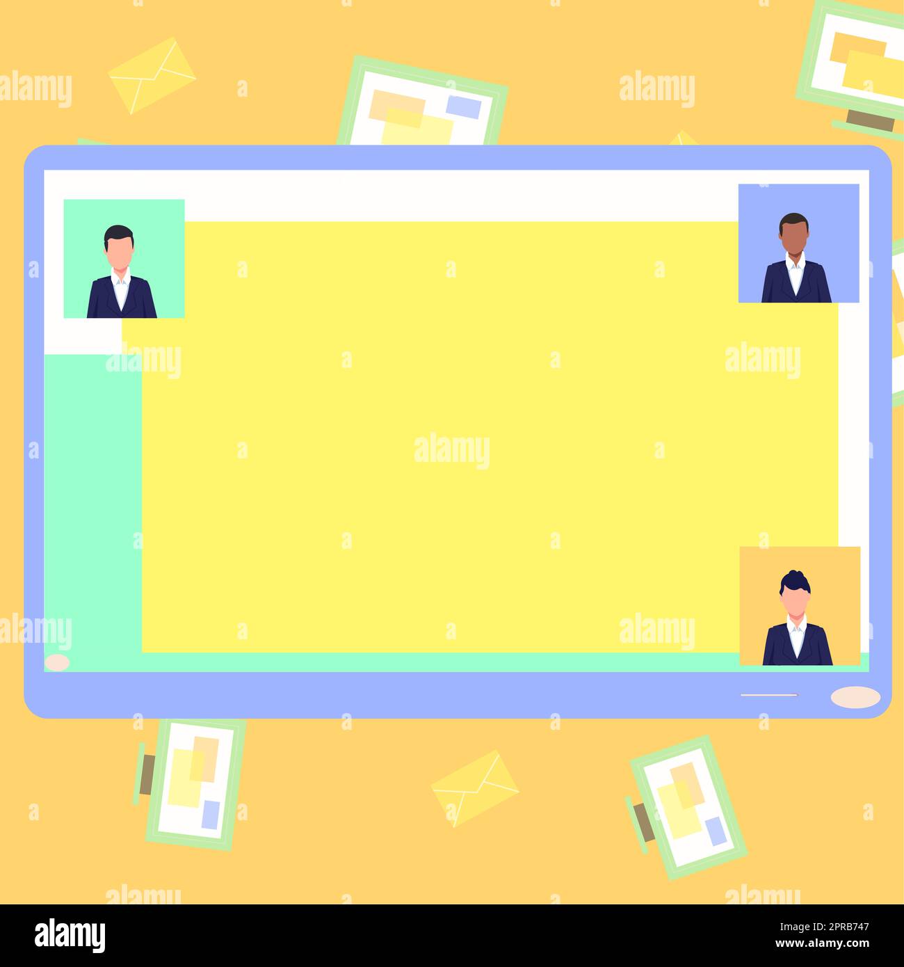 Illustration Of Couple Presenting New Amazing Ideas Holding Notes ...