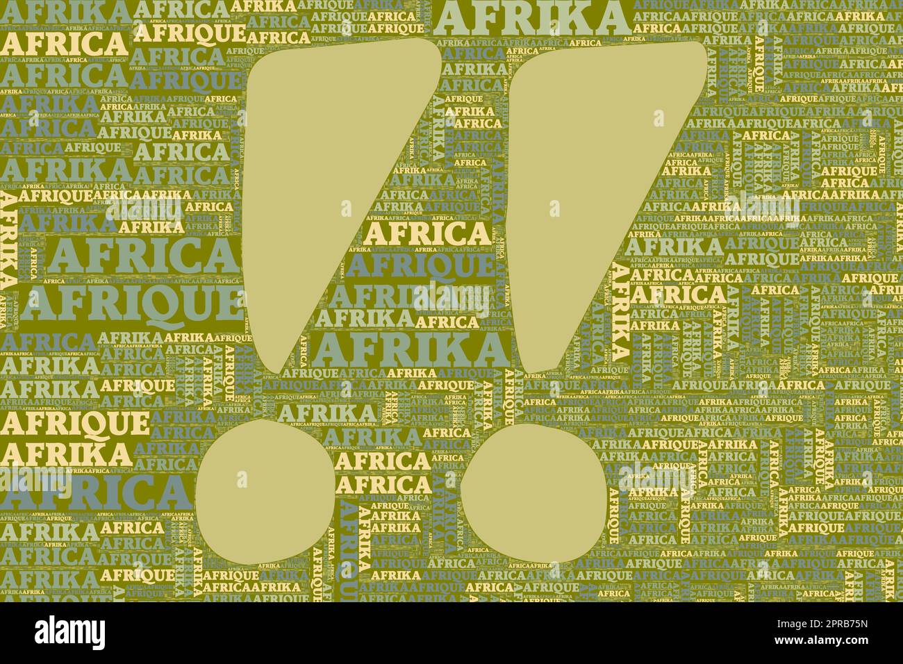 The Words 'Afrika, Africa, Afrique, ' as Word Art, Word Cloud, Tag ...