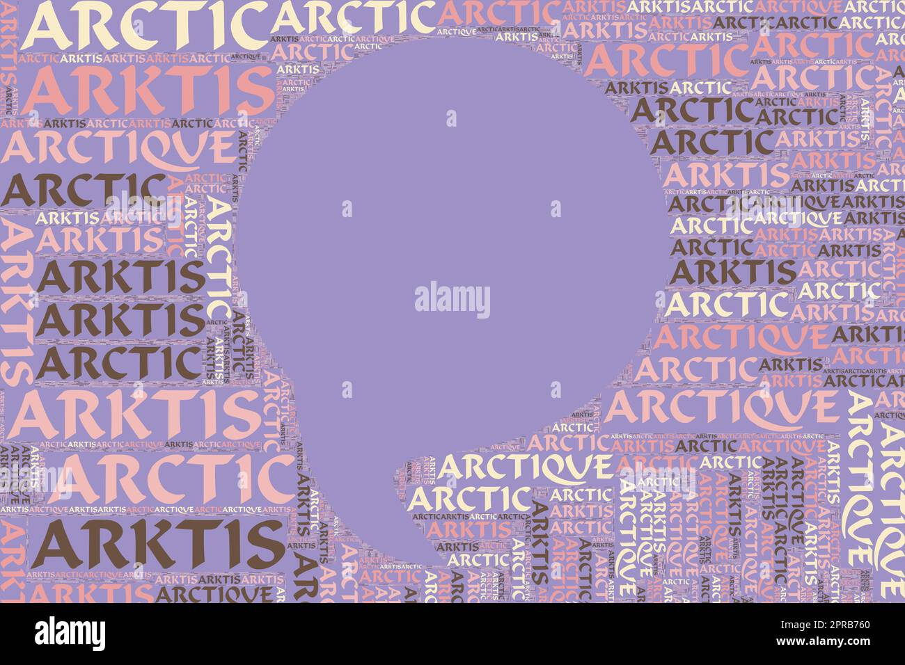 The Words 'Arktis, Arctic, Arctique, ' as Word Art, Word Cloud, Tag ...