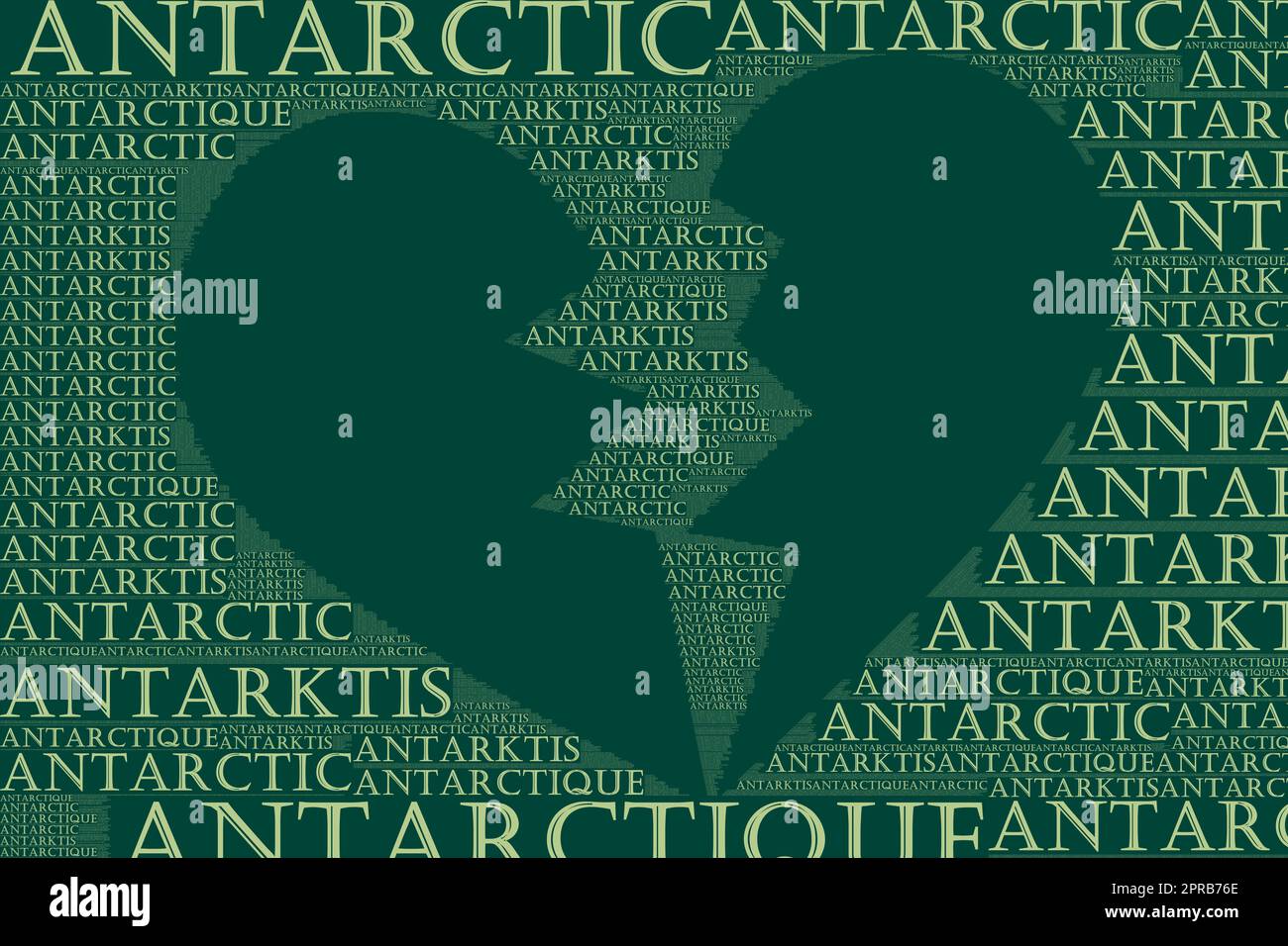 The Words 'Antarktis, Antarctic, Antarctique, ' as Word Art, Word Cloud ...