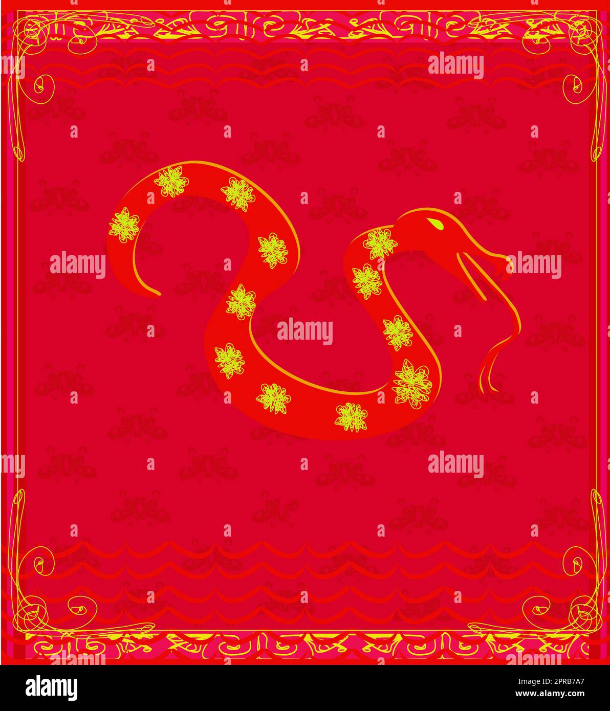 A vector illustration of Year of Snake design for Chinese New Year ...