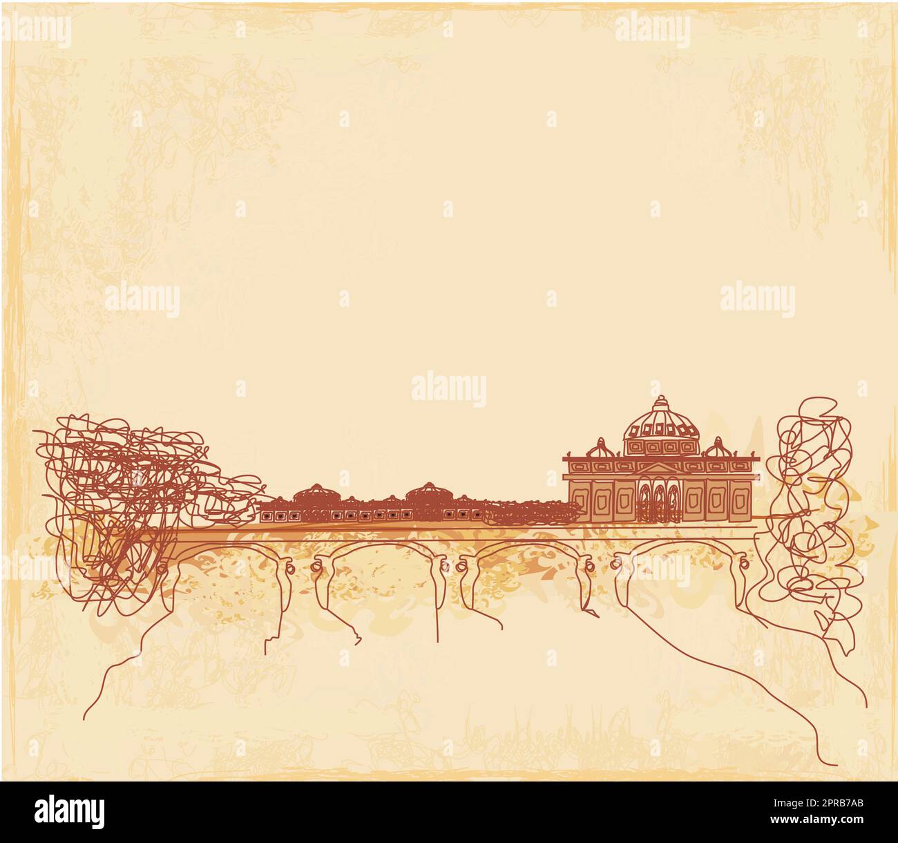 grunge background - hand draw Basilica di San Pietro, Vatican, Rome ...