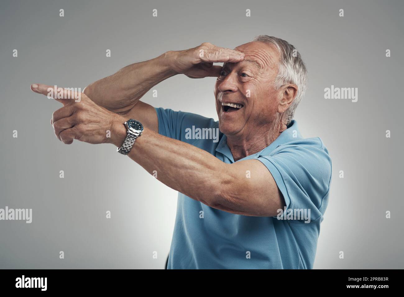 I see you way over there. an older man with his hand covering his face ...