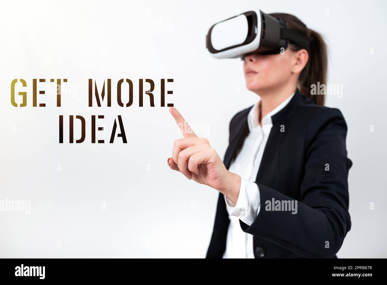 Text showing inspiration Get More Idea. Business overview Random Input ...