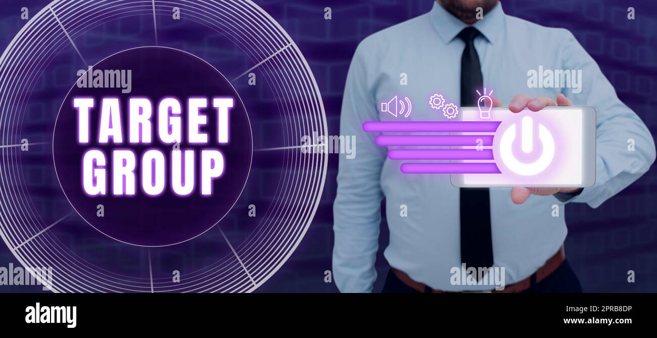 Text showing inspiration Target Group. Business concept Particular ...