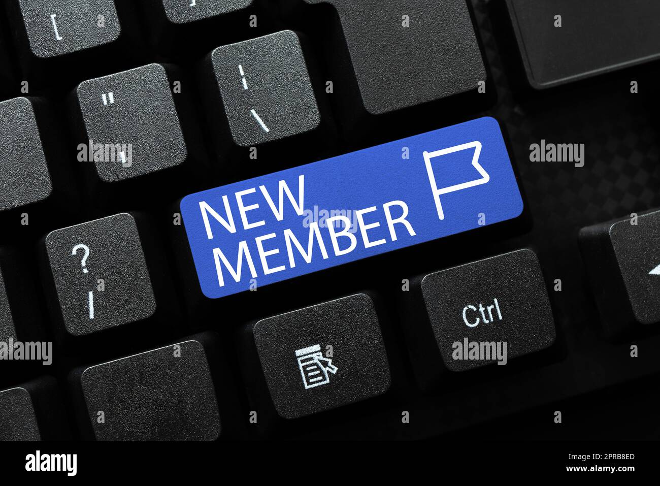 Hand writing sign New Member. Business concept recruiting employee to ...