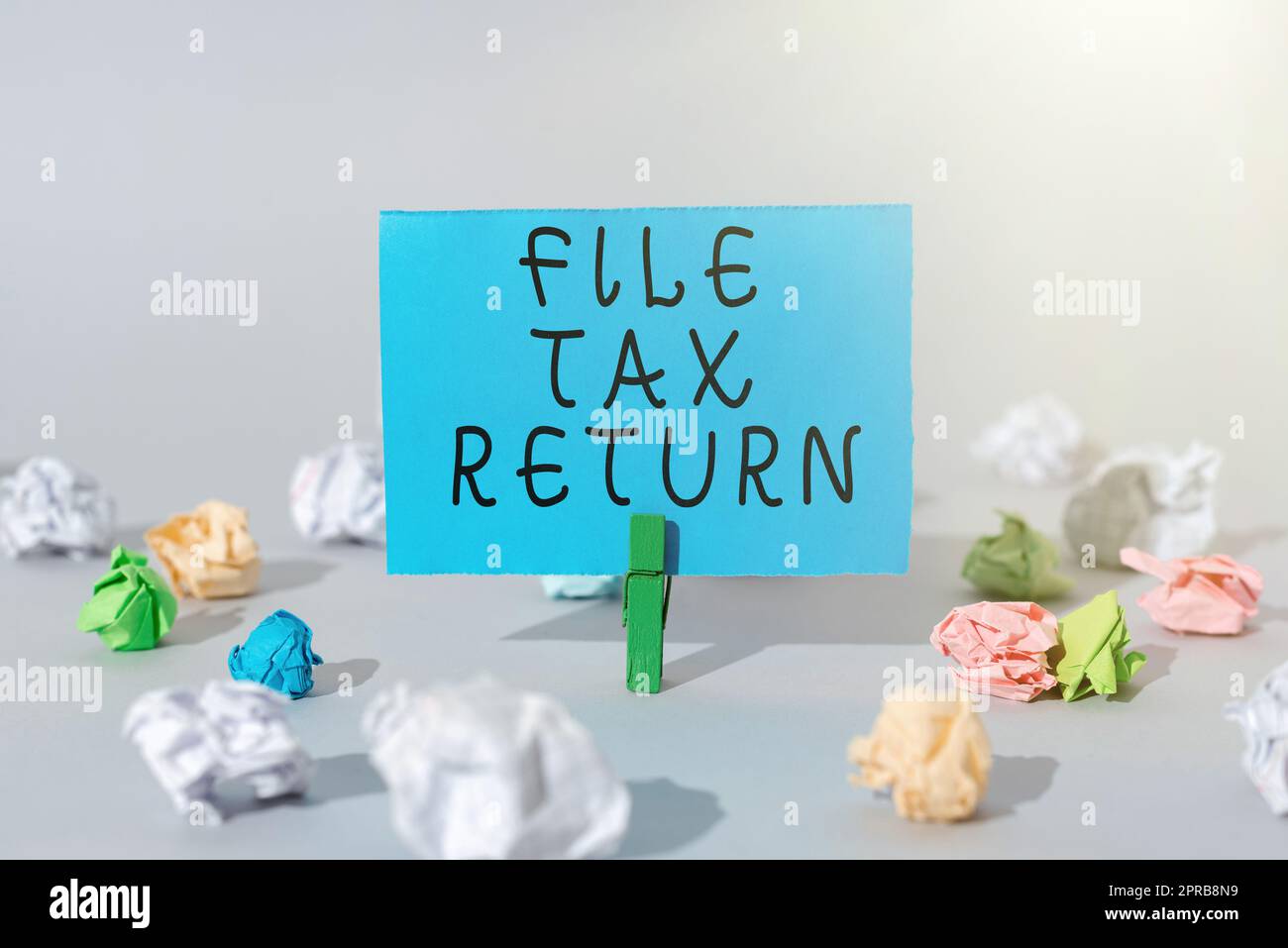 Text caption presenting File Tax Return. Business approach Paperwork to ...