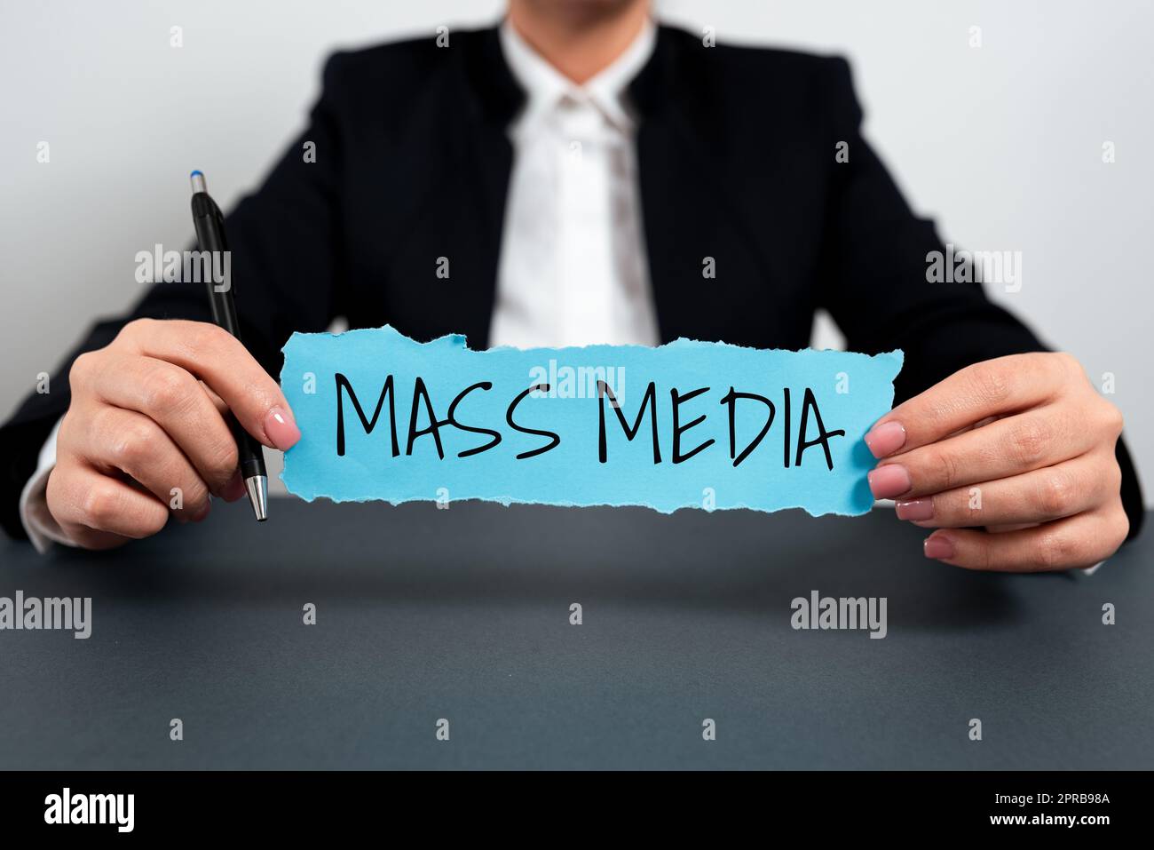 Hand writing sign Mass Media. Internet Concept Group showing making ...