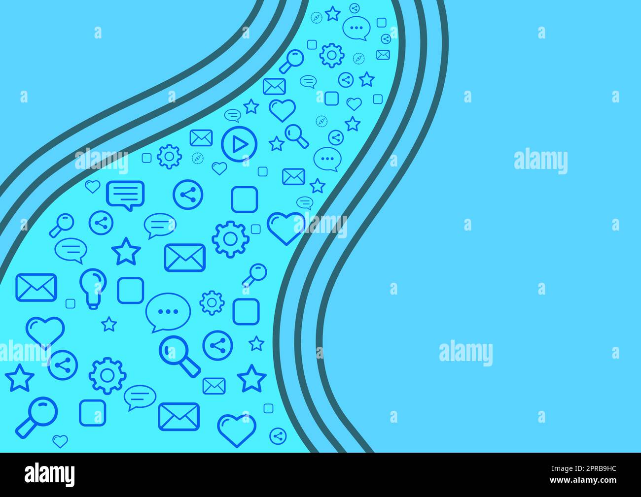 Icons symbolizing successful online communication colleagues achieving ...