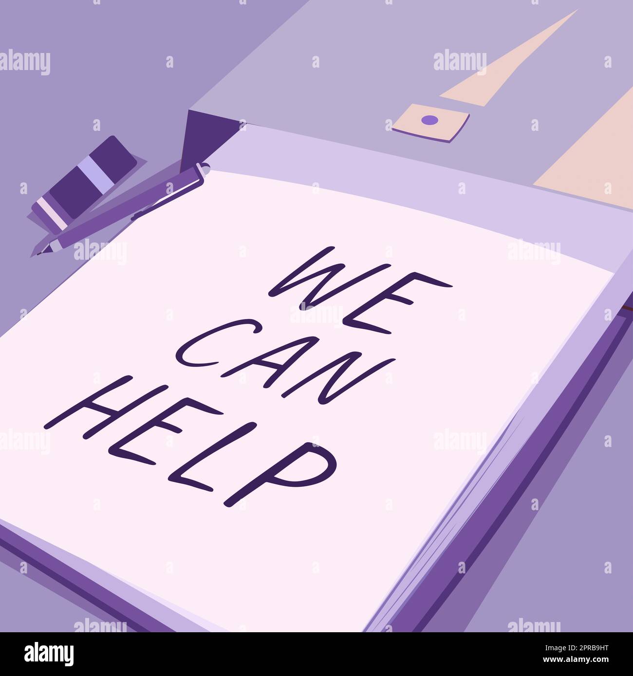 Conceptual display We Can Help. Business overview Let us support you ...