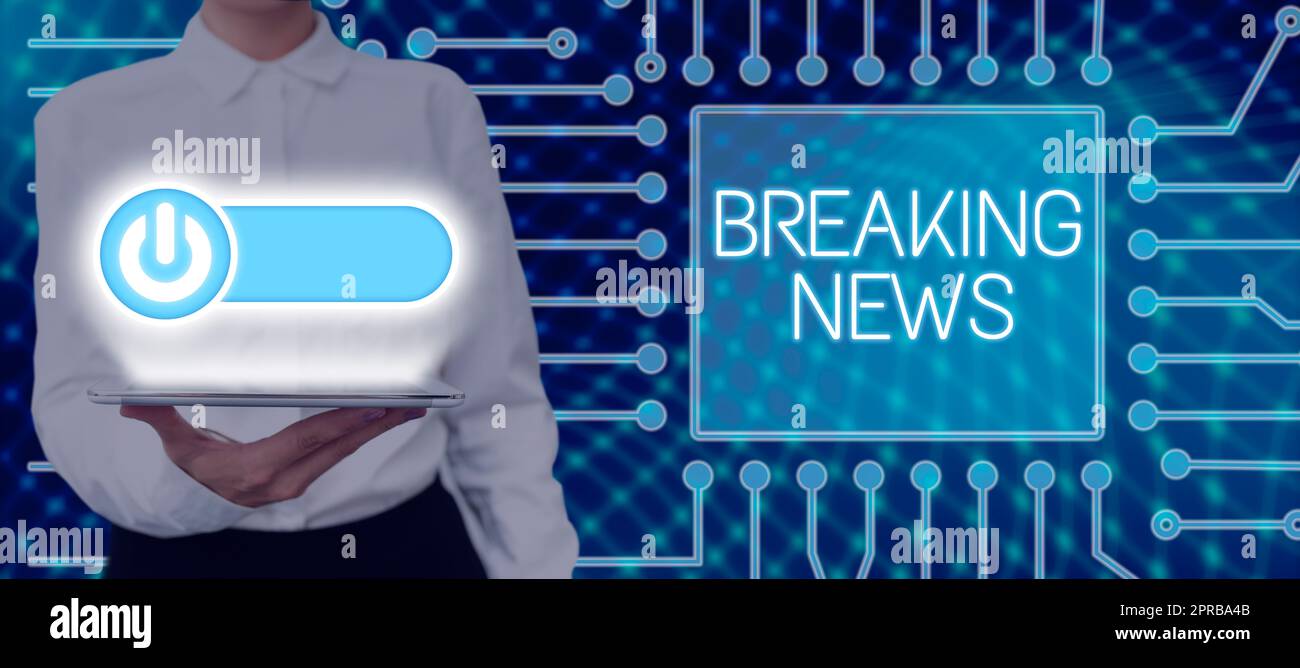 Writing displaying text Breaking News. Business showcase Special Report ... Writing displaying text Breaking News. Business showcase Special Report ...
