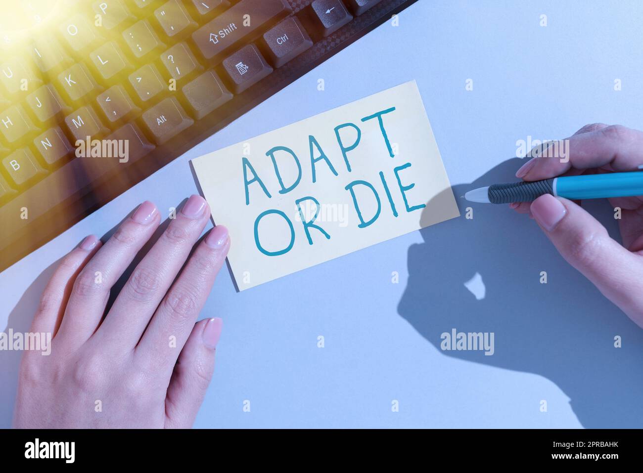 Conceptual caption Adapt Or Die. Concept meaning Be flexible to changes ...