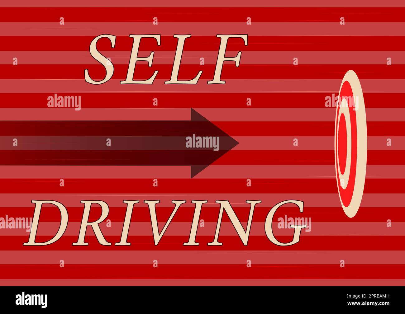 Writing Displaying Text Self Driving Word For Autonomous Vehicle Ability To Navigate Without