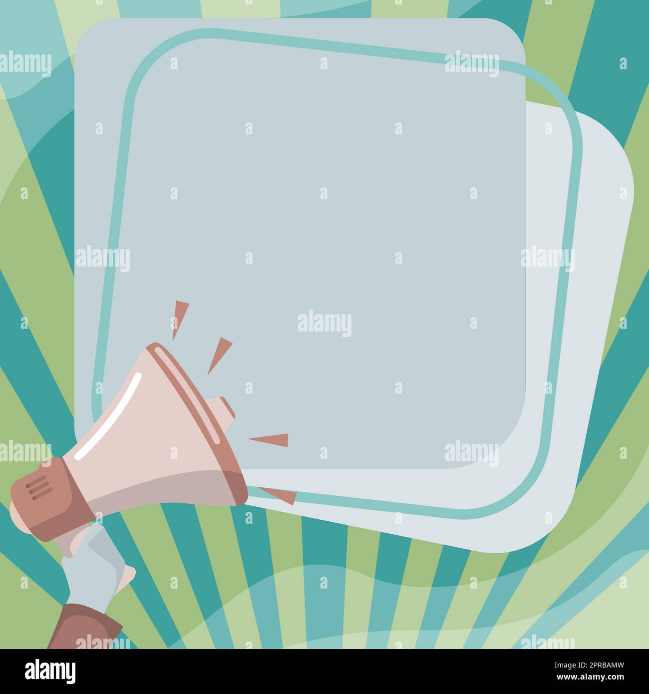 Illustration Of Hand Holding Megaphone Making Loudly Wonderful New ...