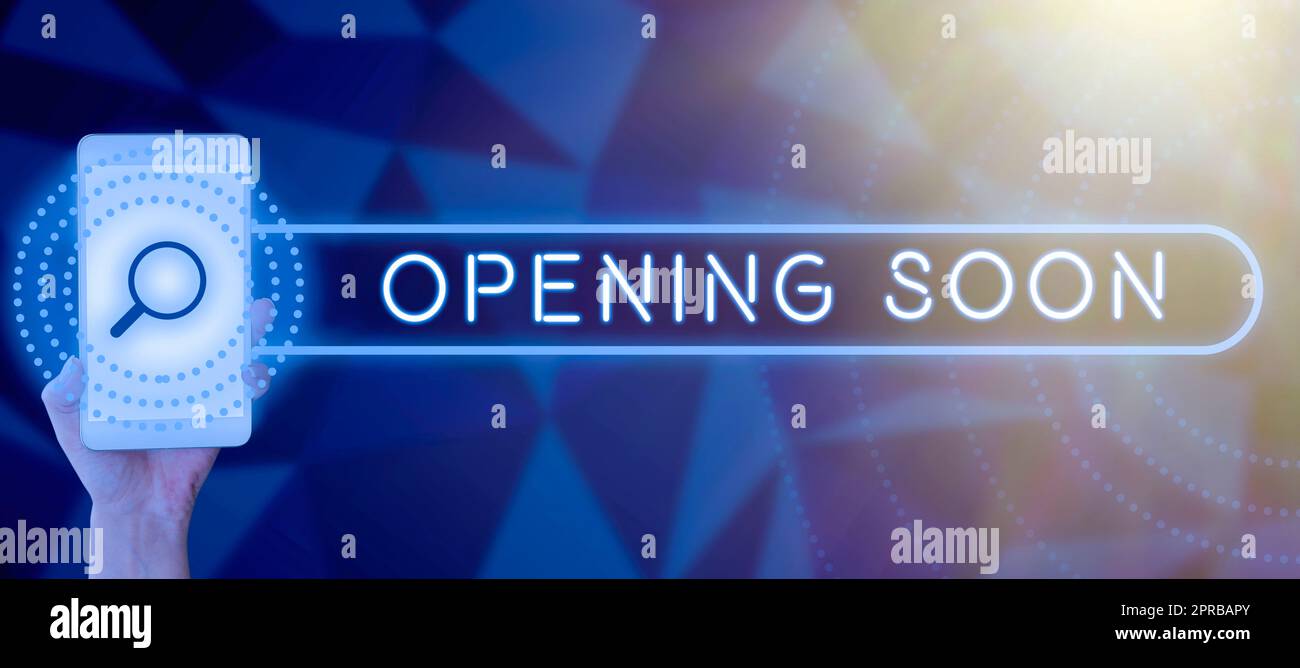 Conceptual caption Opening Soon. Business approach Going to be ...