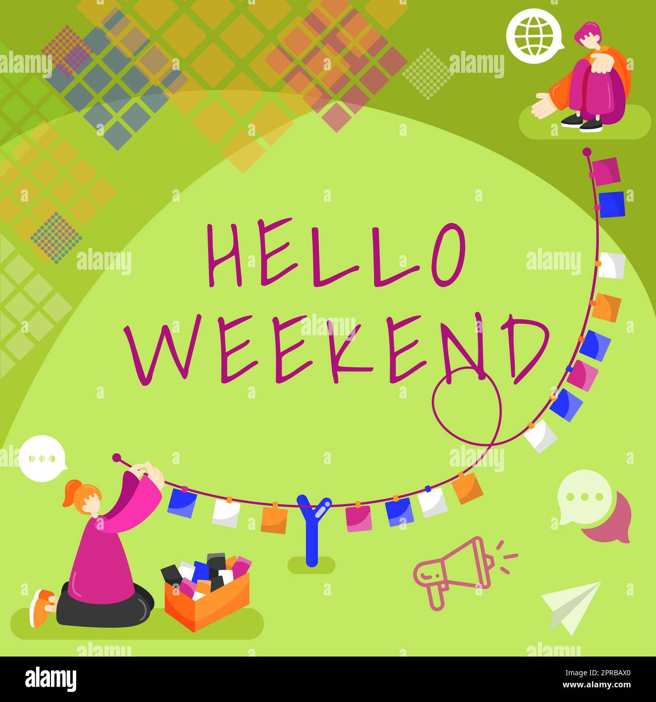 Writing displaying text Hello Weekend. Concept meaning Getaway ...