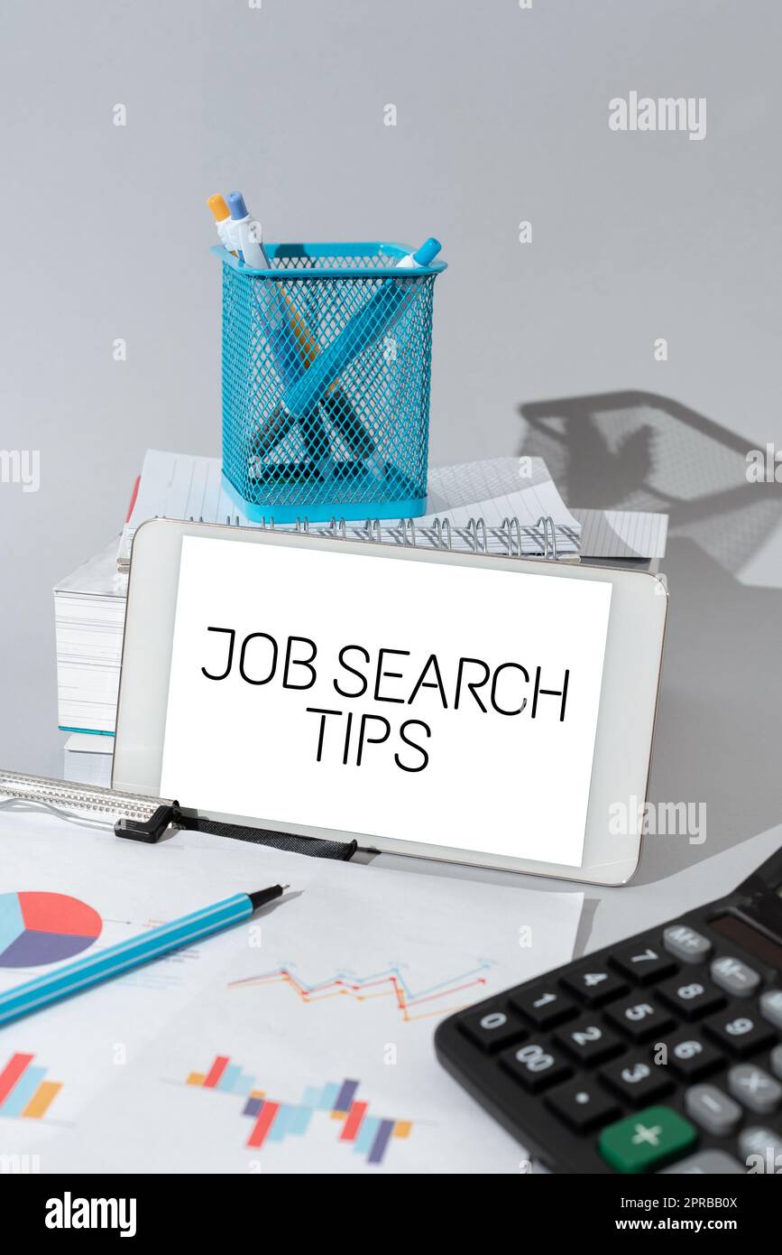 Conceptual display Job Search Tips. Word for Recommendations to make a ...