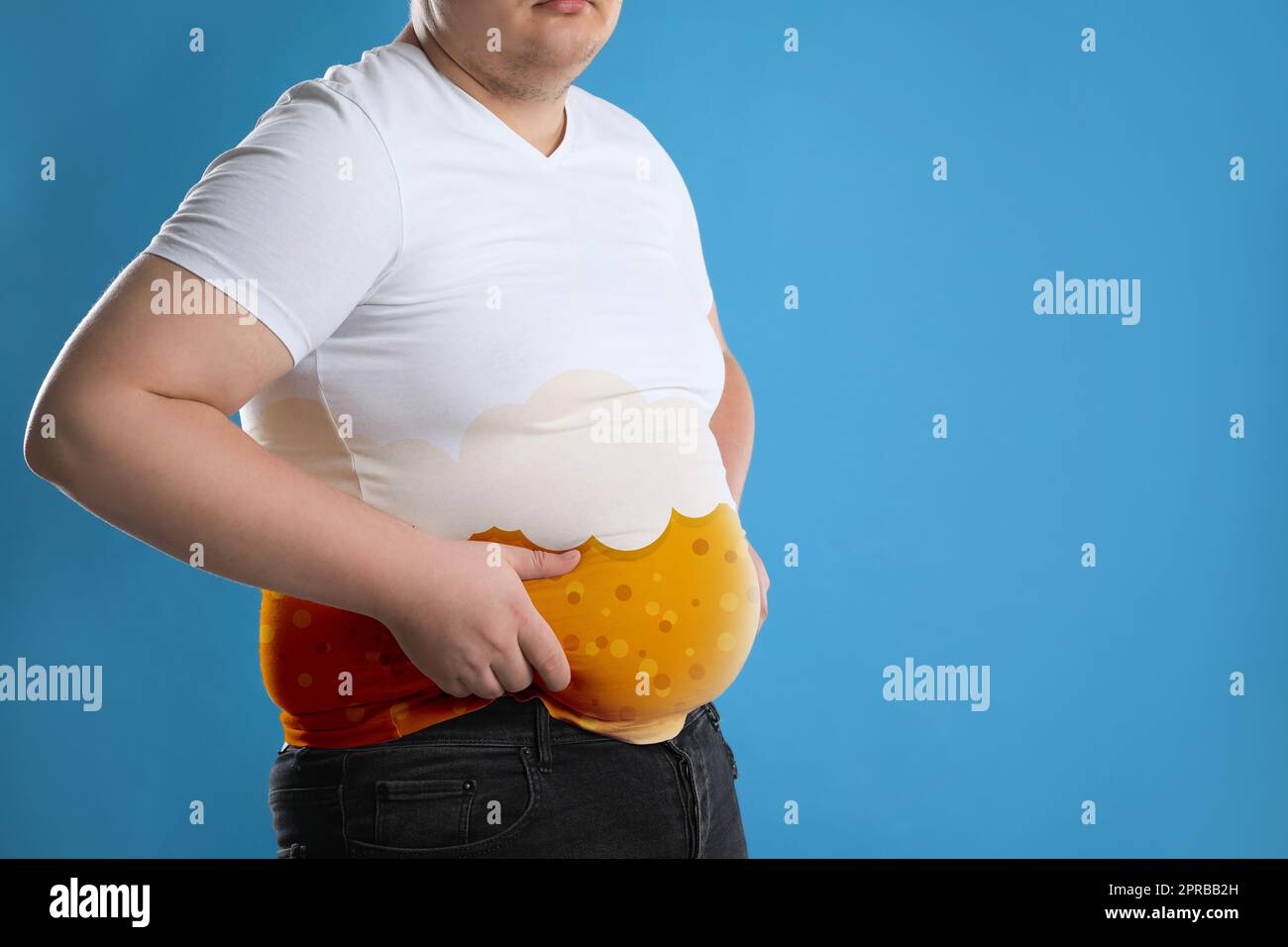 Beer belly white background hi-res stock photography and images - Alamy