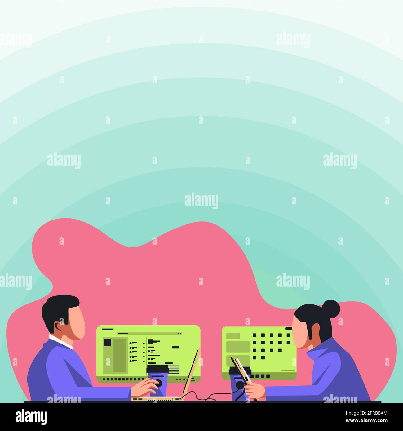 Two Colleagues Meeting Discussing Future Project Ideas Representing ...