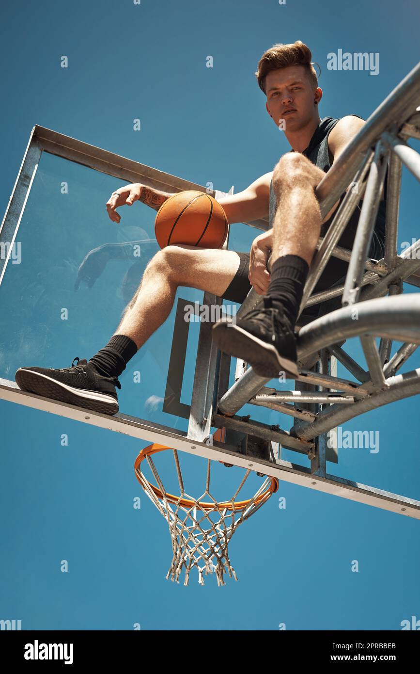 Man sitting basket hi-res stock photography and images - Alamy