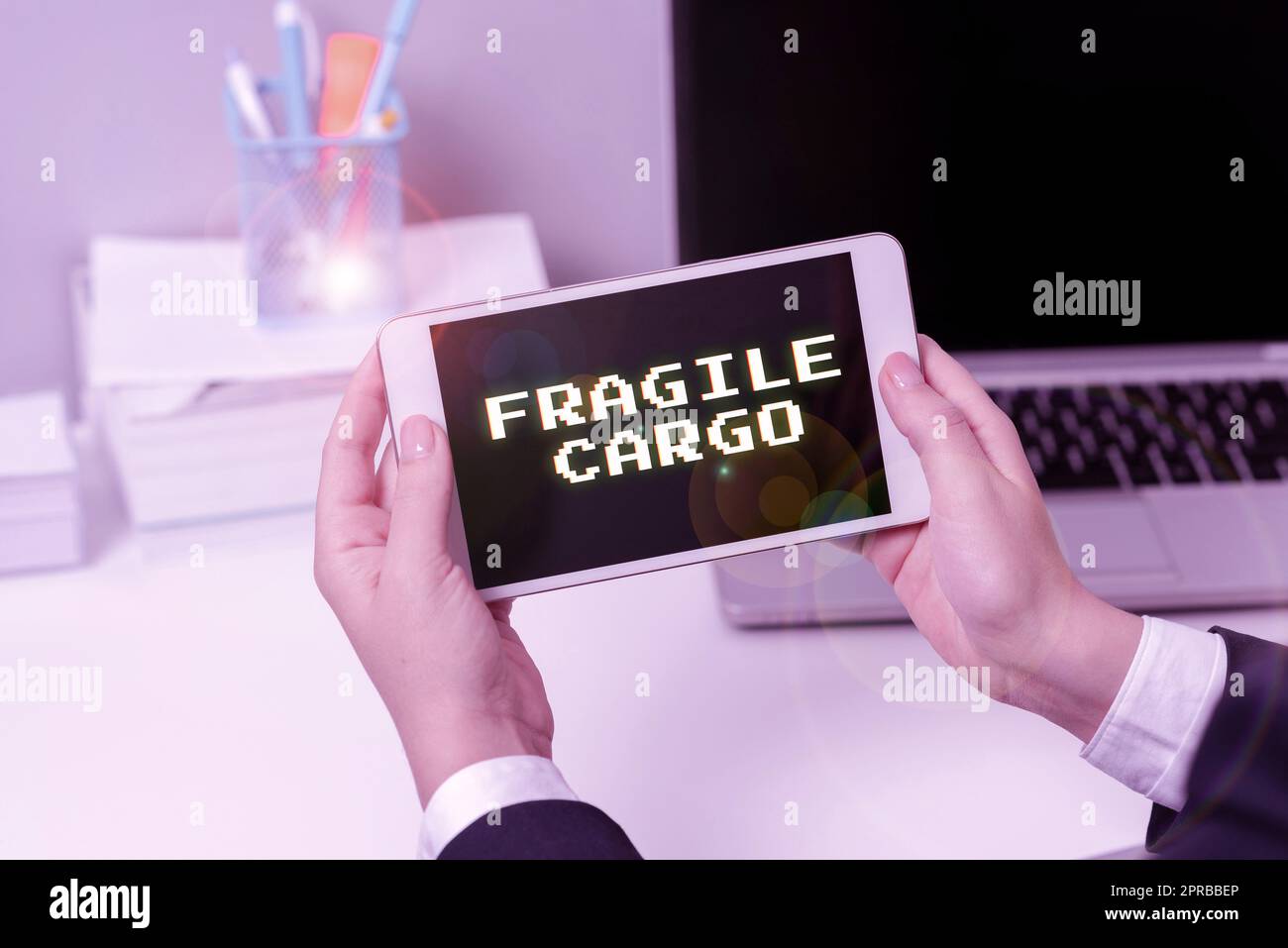 Writing Displaying Text Fragile Cargo Business Showcase Breakable Handle With Care Bubble Wrap