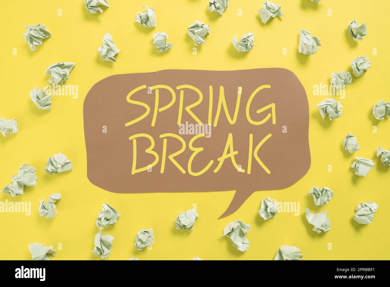 Text showing inspiration Spring Break. Business concept Vacation period ...