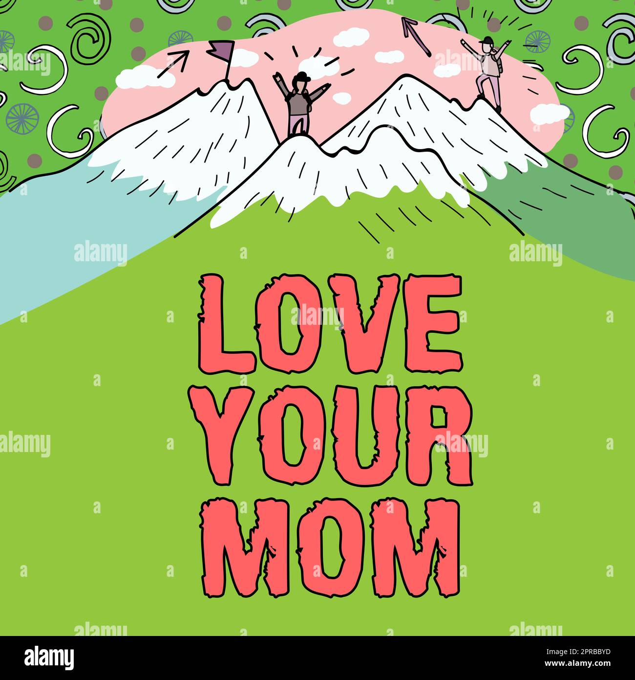 Handwriting text Love Your Mom. Business concept Have good feelings ...