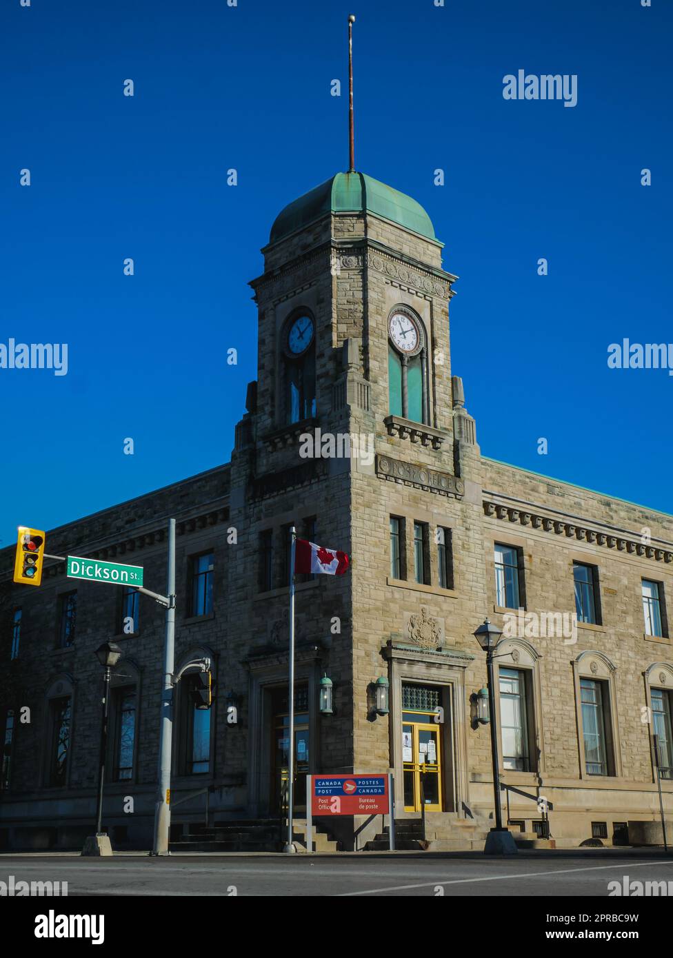 An old, red brick post office building located in Galt, Ontario Stock ...