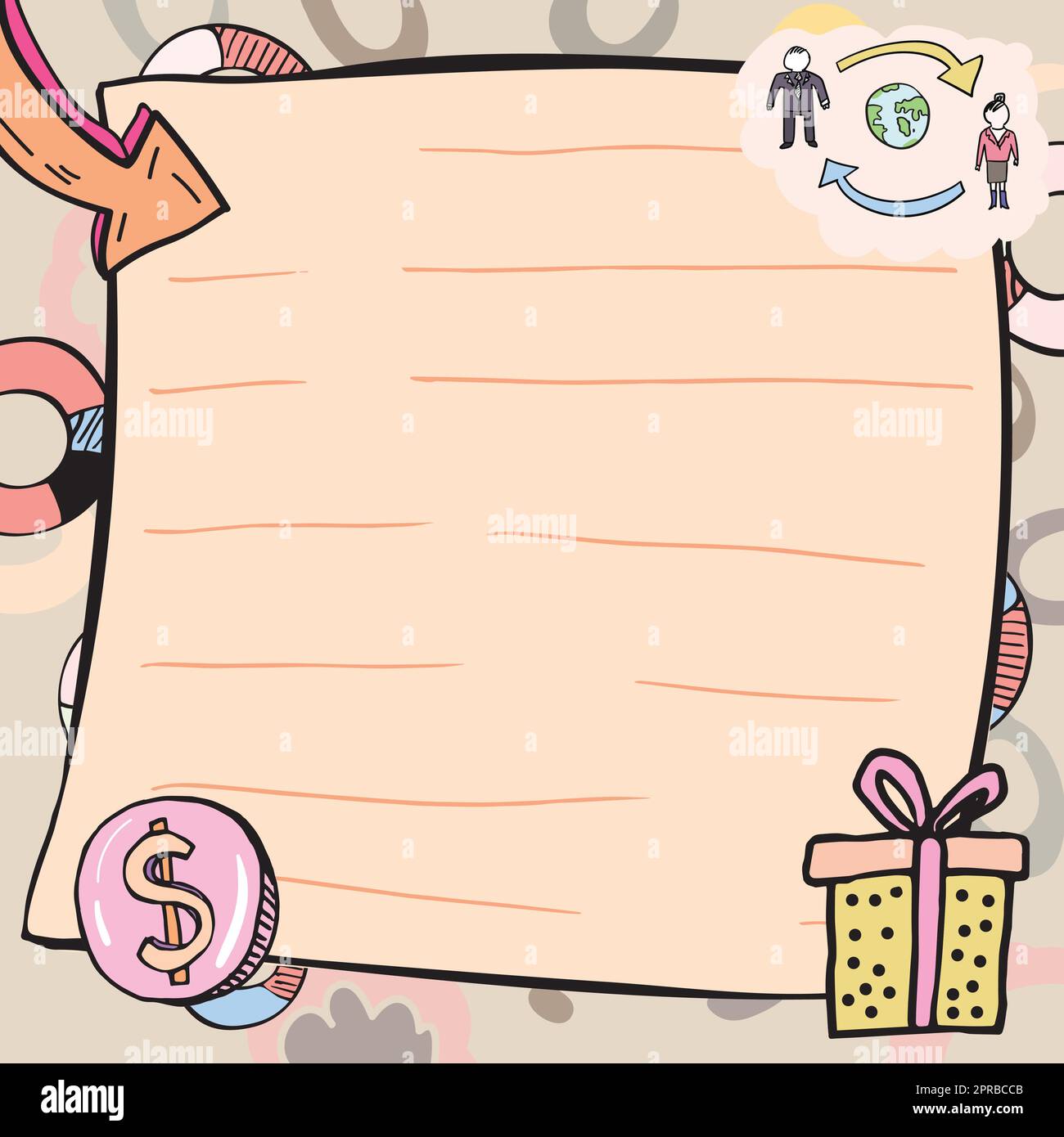 Important Message Written On Note With Gift Drawing. Crutial ...