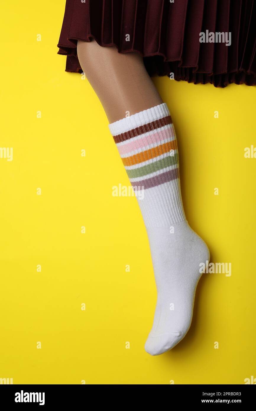 Girl wearing long socks hi-res stock photography and images - Alamy